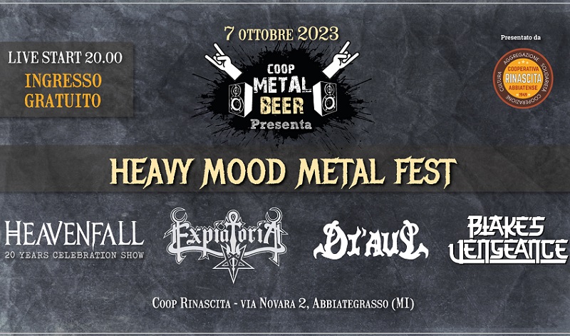 Heavy Mood Metal Fest: HEAVENFALL, EXPIATORIA e altri ad Abbiategrasso ...